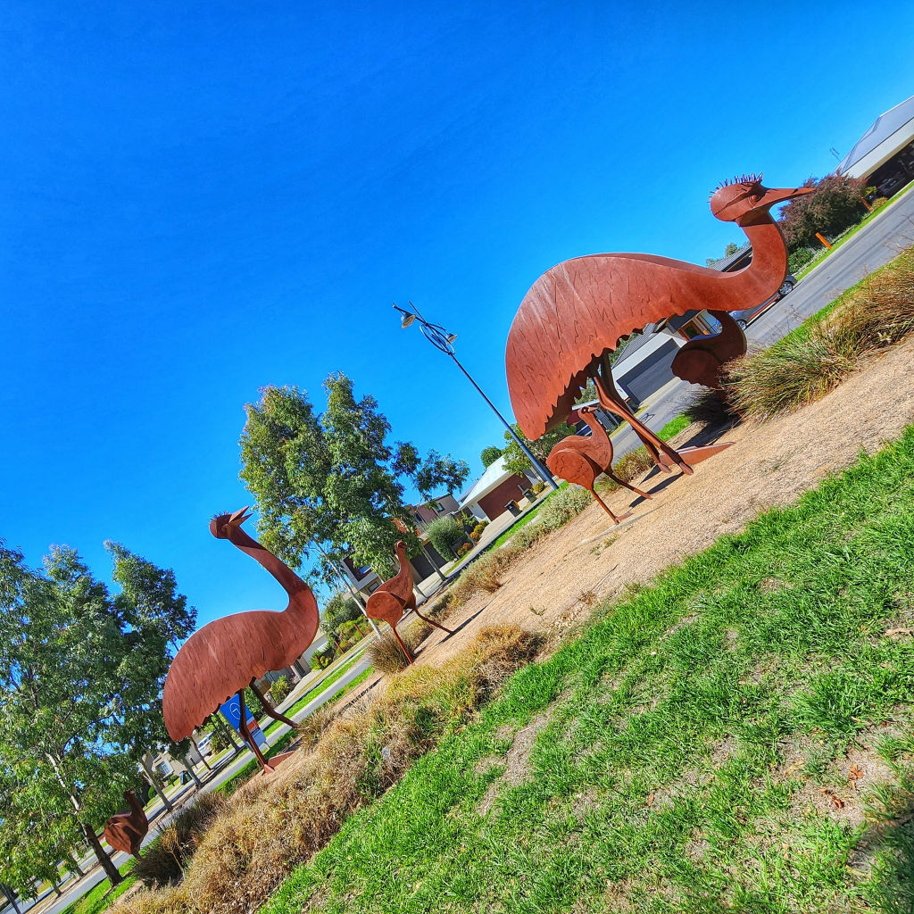 The Big Emus, Strathfieldsaye, VIC - Land of the Bigs