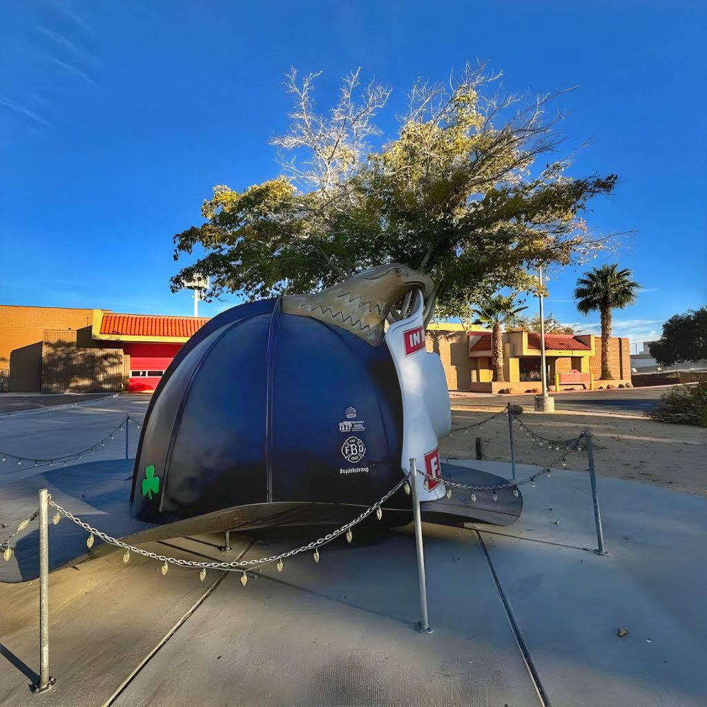 The World’s Largest Fire Helmet, Barstow, California